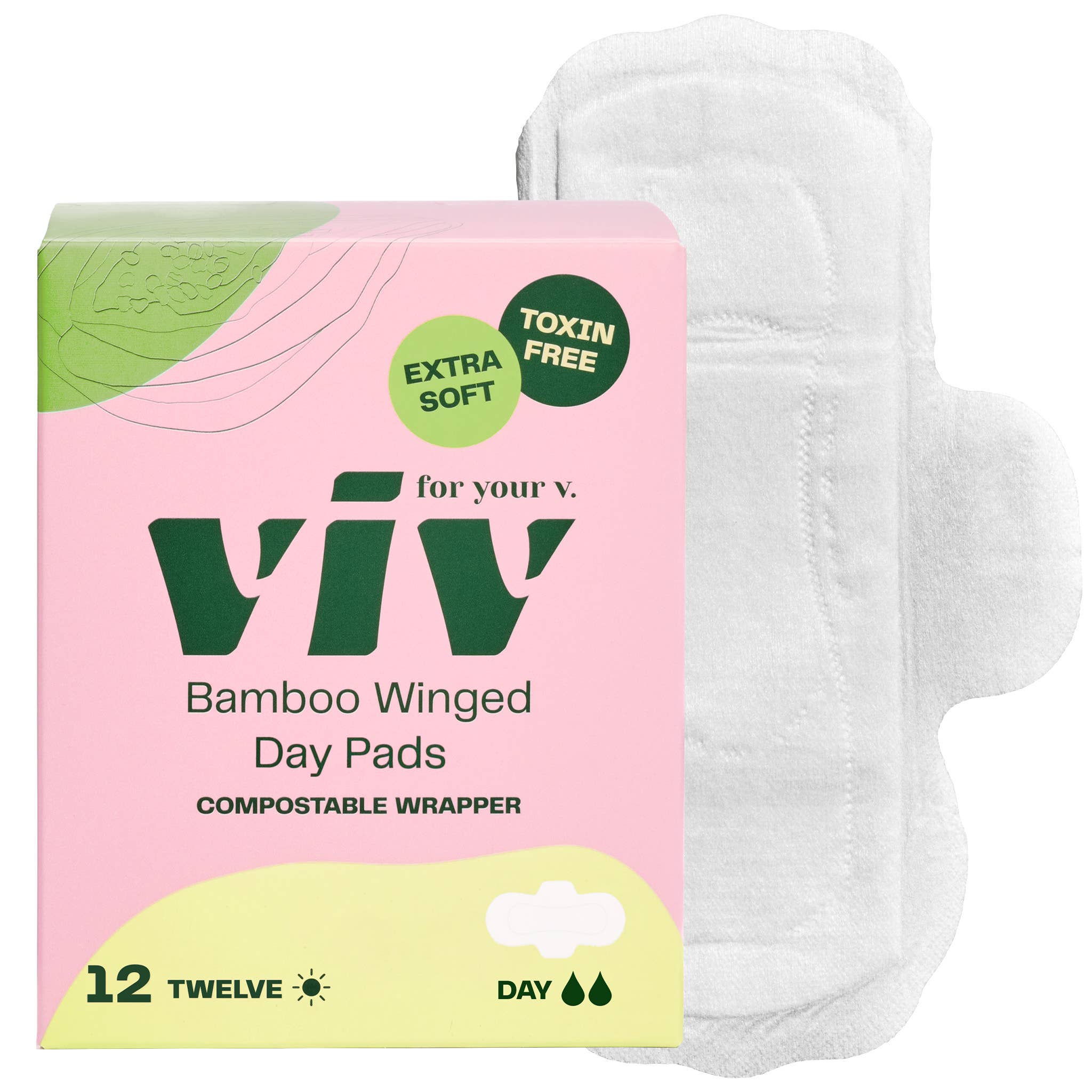 Viv for your V - Viv Bamboo Winged Pads - Plant-Based Day & Night Pads